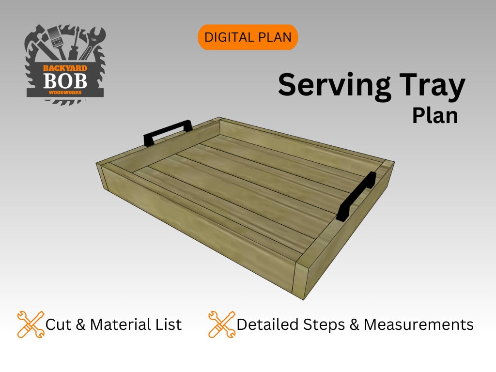 Simple DIY Serving Tray Plan / Digital Plans / Woodworking Plans ...