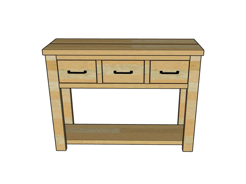 Entry Table Build Plan / Console Table Plan / Entryway Table / Console ...