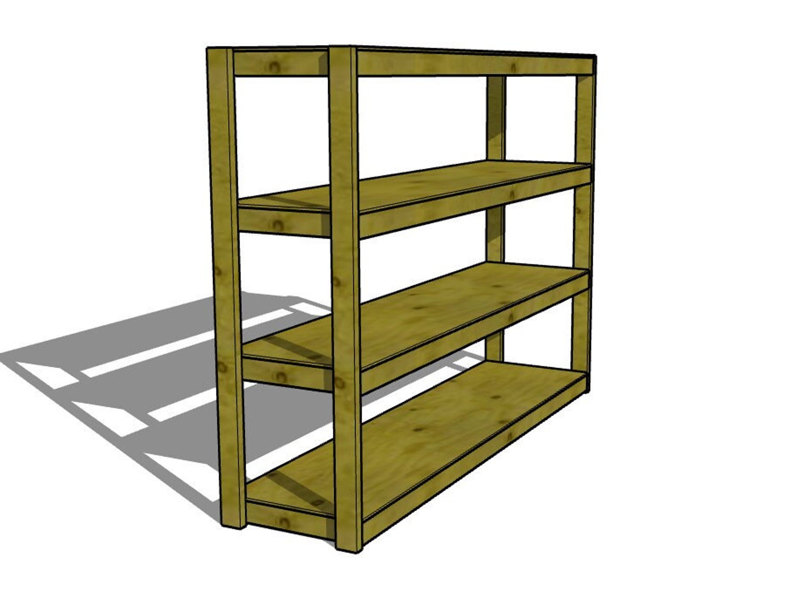 DIY Simple Garage Shelf Plan / Digital Plans / Woodworking Plans ...