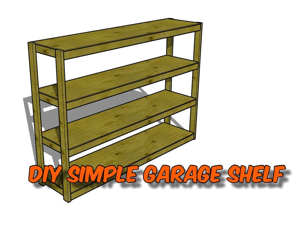 DIY Simple Garage Shelf Plan / Digital Plans / Woodworking - Etsy
