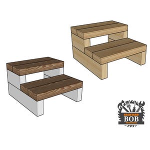 Simple Step Stool Plan: Beginner Woodworking Project (PDF) - Etsy