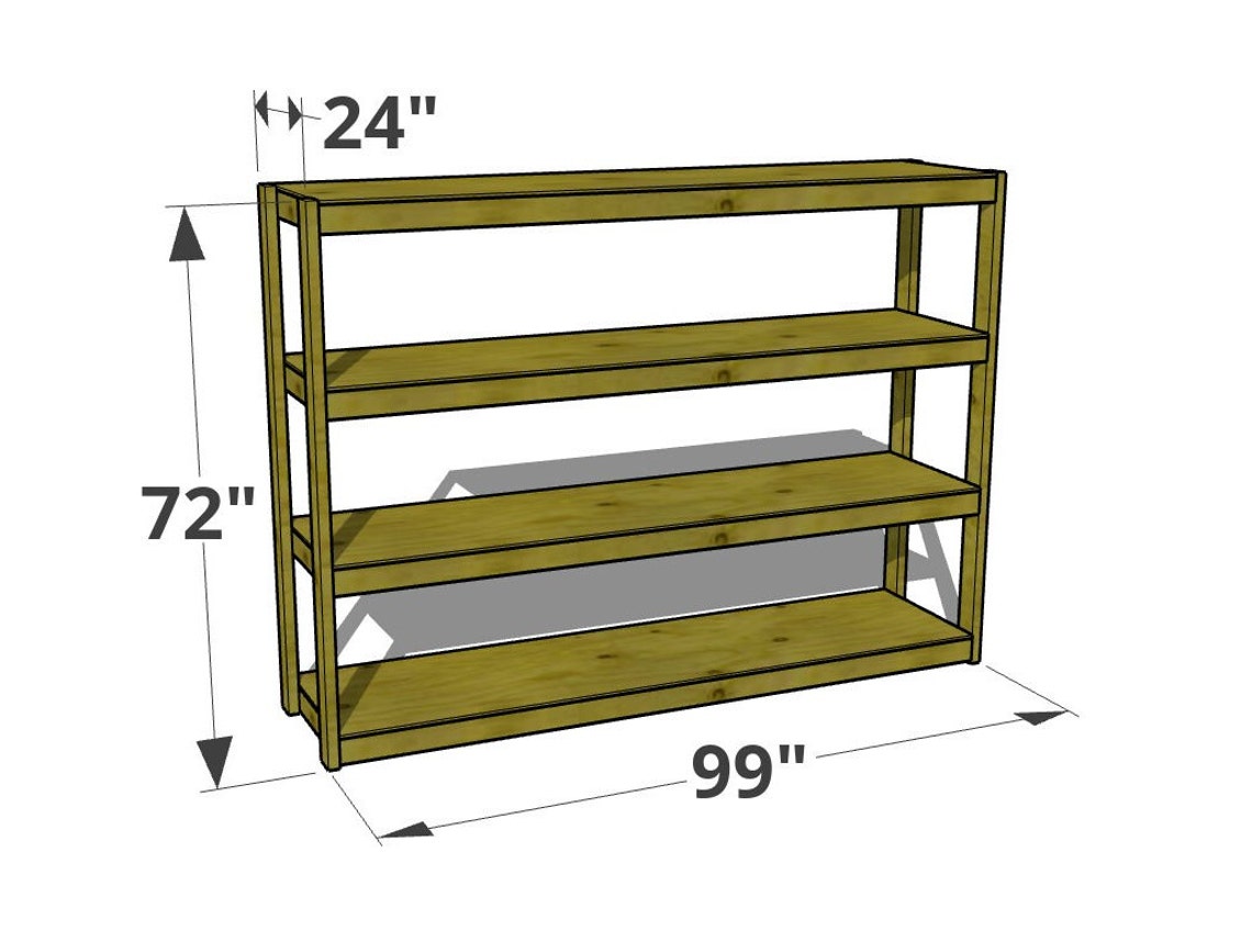 DIY Simple Garage Shelf Plan / Digital Plans / Woodworking Plans ...