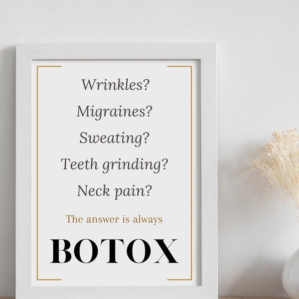Botox Poster - Etsy