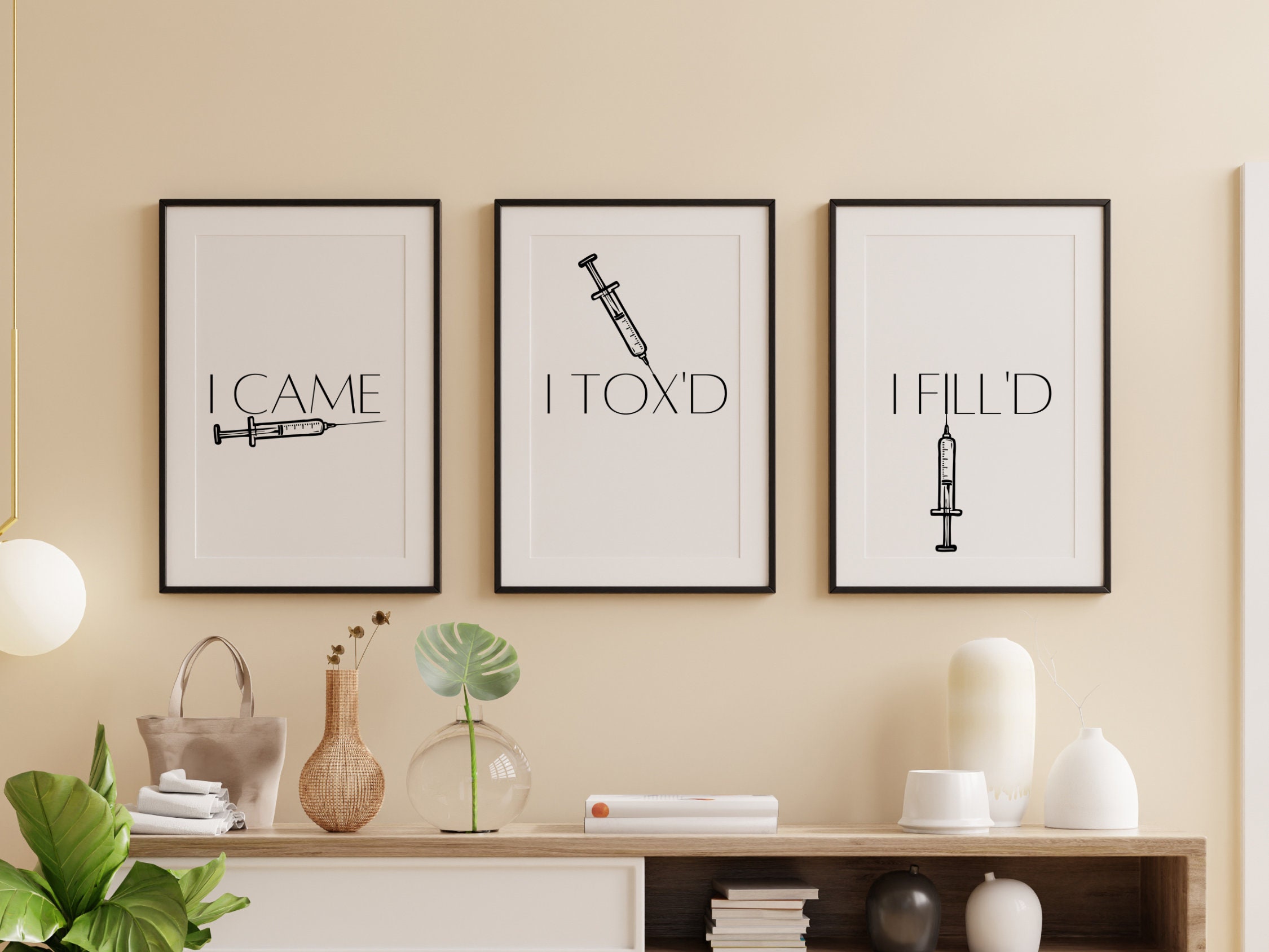 Botox Art, Botox and Filler Wall Art, I Came I Toxd I Filld, Poster for ...