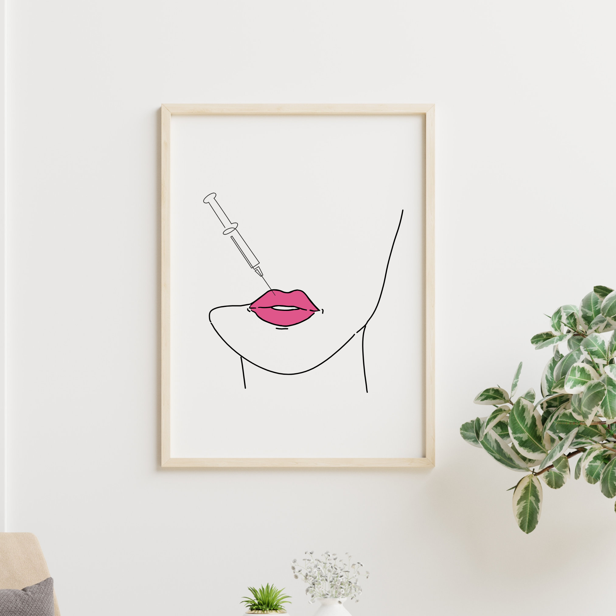 Botox Art, Lip Art, Lip Filler Digital Print, Cosmetic Surgery Print ...