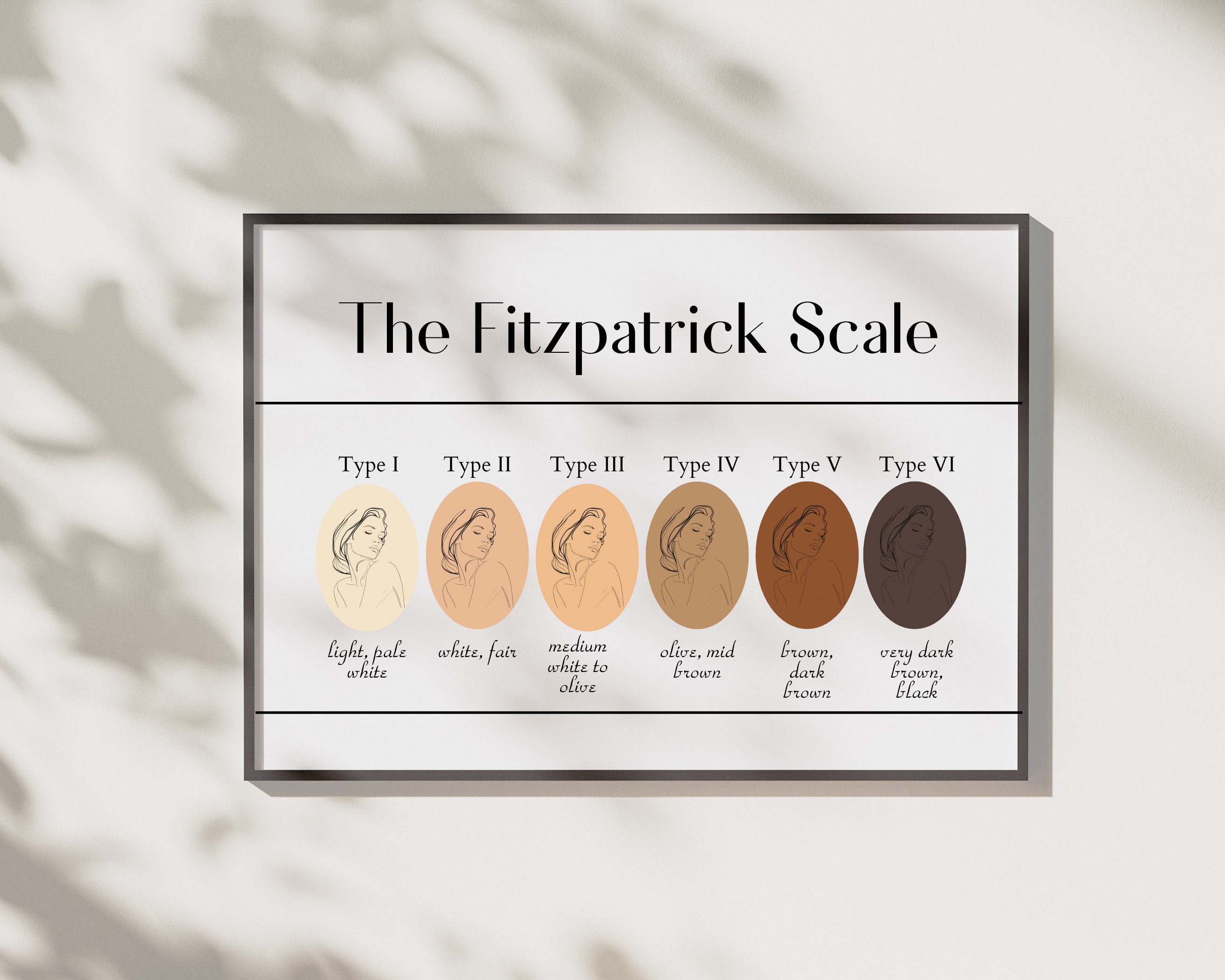 Fitzpatrick Scale, Dermatologist Art, Poster for Skin, Digital Art ...
