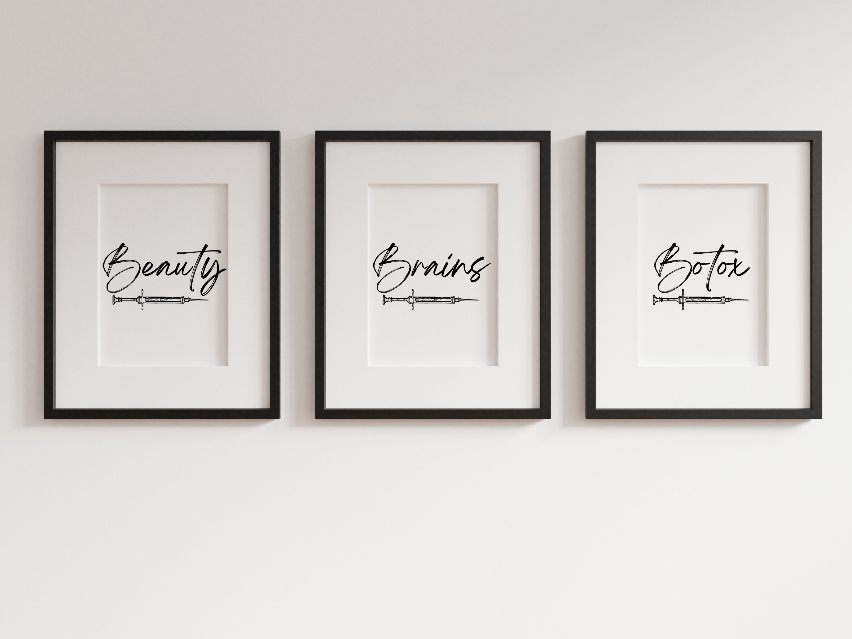 Botox Art, Beauty Brains Botox Poster, Digital Download, Botox Wall Art ...