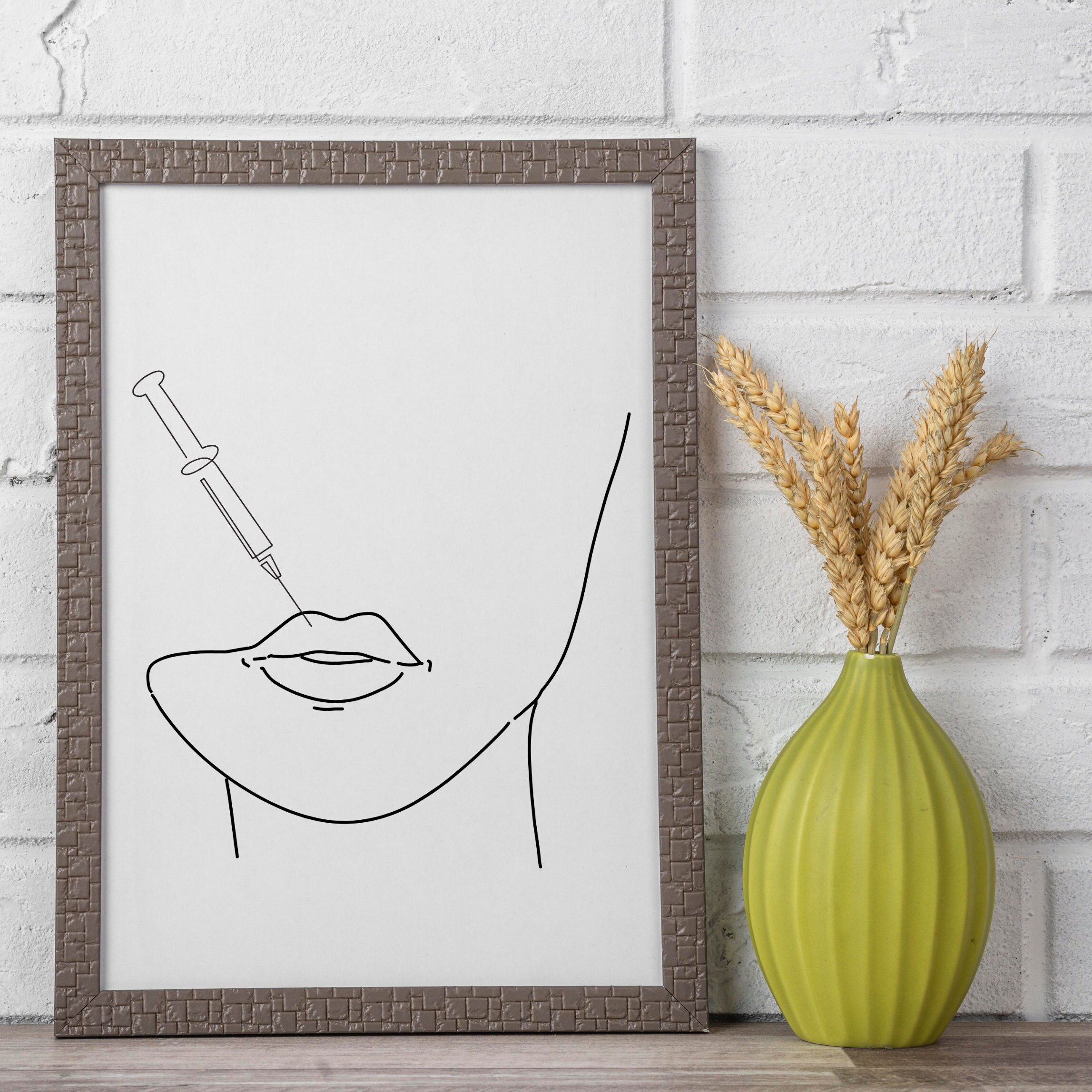 Botox Art, Lip Art, Lip Filler Digital Print, Cosmetic Surgery Print ...