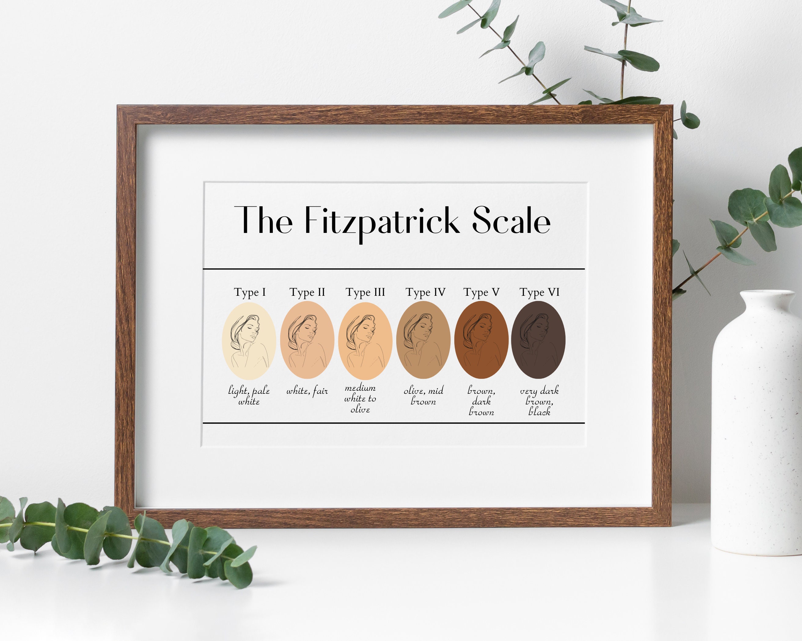 Fitzpatrick Scale, Dermatologist Art, Poster for Skin, Digital Art ...
