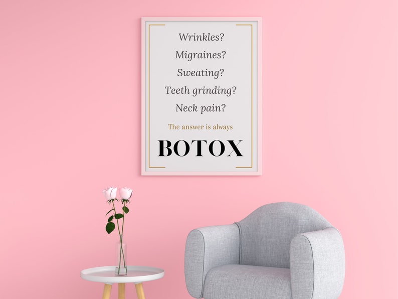 Botox Art, Botox and Filler Wall Art, the Answer is Botox, Poster for ...