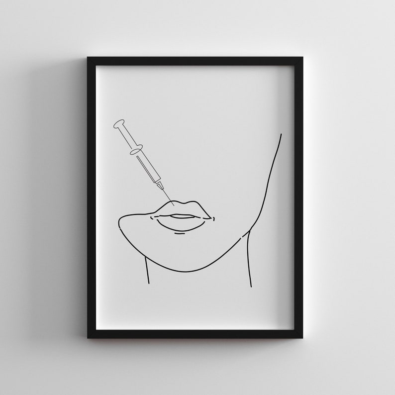 Botox Art Lip Art Lip Filler Digital Print Cosmetic Surgery Print Esthetician Medspa Decor 