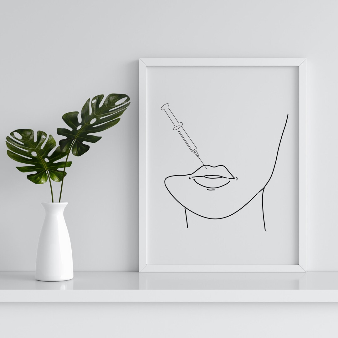 Botox Art, Lip Art, Lip Filler Digital Print, Cosmetic Surgery Print ...