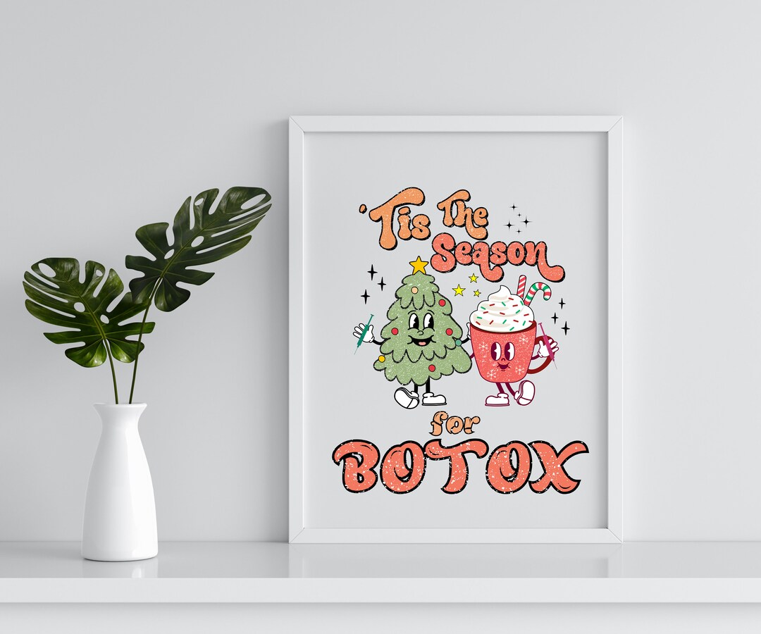 Botox Art, Christmas Botox Decor, Lip Filler Print, Esthetician, Medspa ...