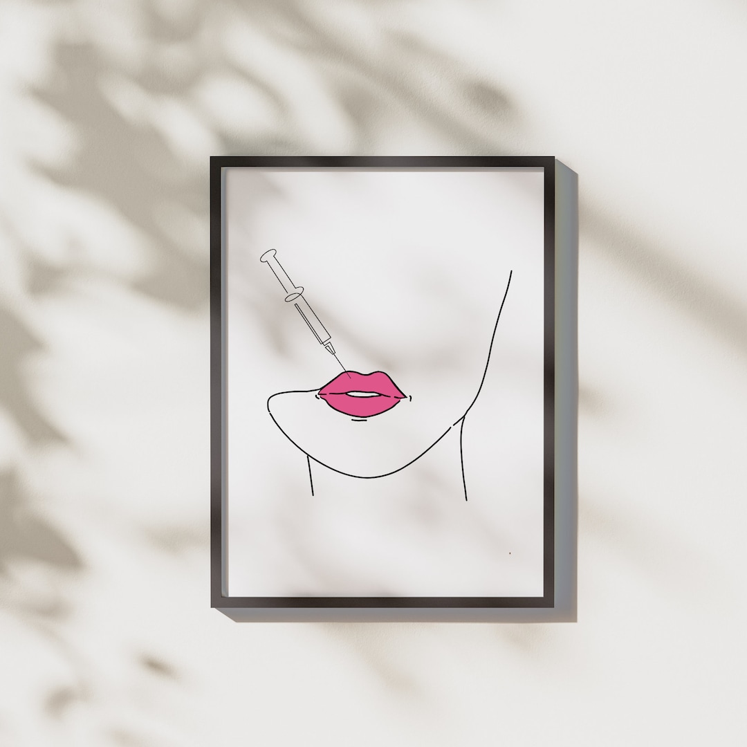 Botox Art, Lip Art, Lip Filler Digital Print, Cosmetic Surgery Print ...