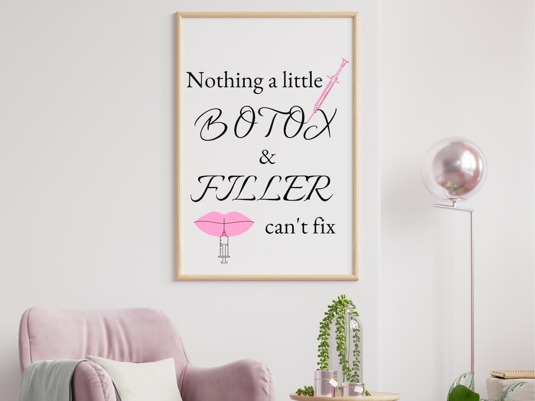 Botox Filler Decor, Medspa Art, Digital Download, Instant Print, Office ...