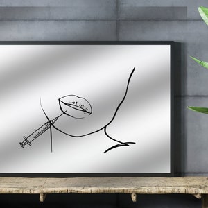 Botox Art, Lip Art, Lip Filler Digital Print, Cosmetic Surgery Print ...