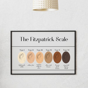 Fitzpatrick Scale, Dermatologist Art, Poster for Skin, Digital Art ...