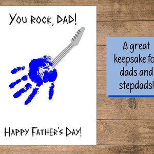 Printable Father's Day Handprint Art | Father’s Day Keepsake | Musician ...