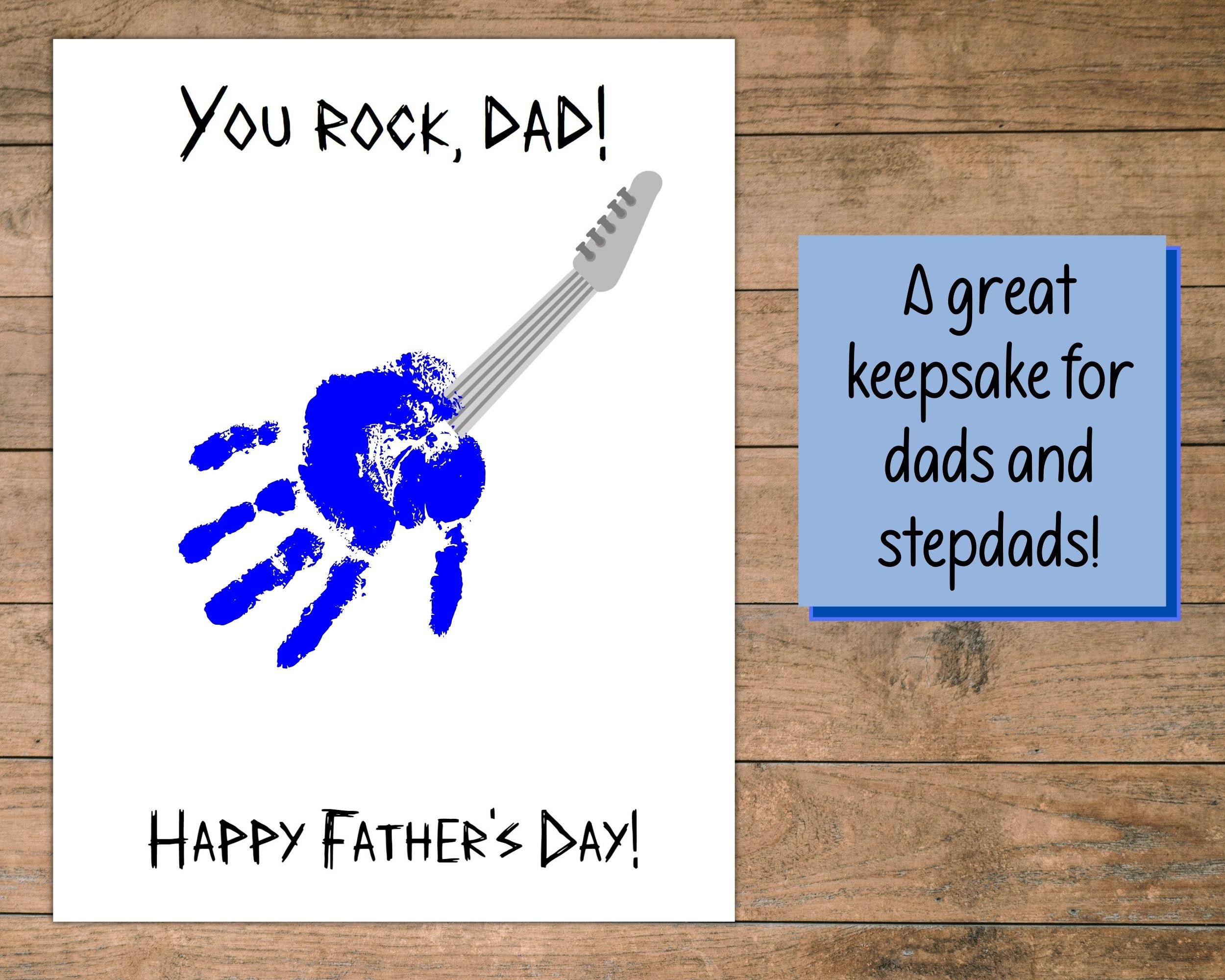 Printable Father's Day Handprint Art | Father’s Day Keepsake | Musician ...