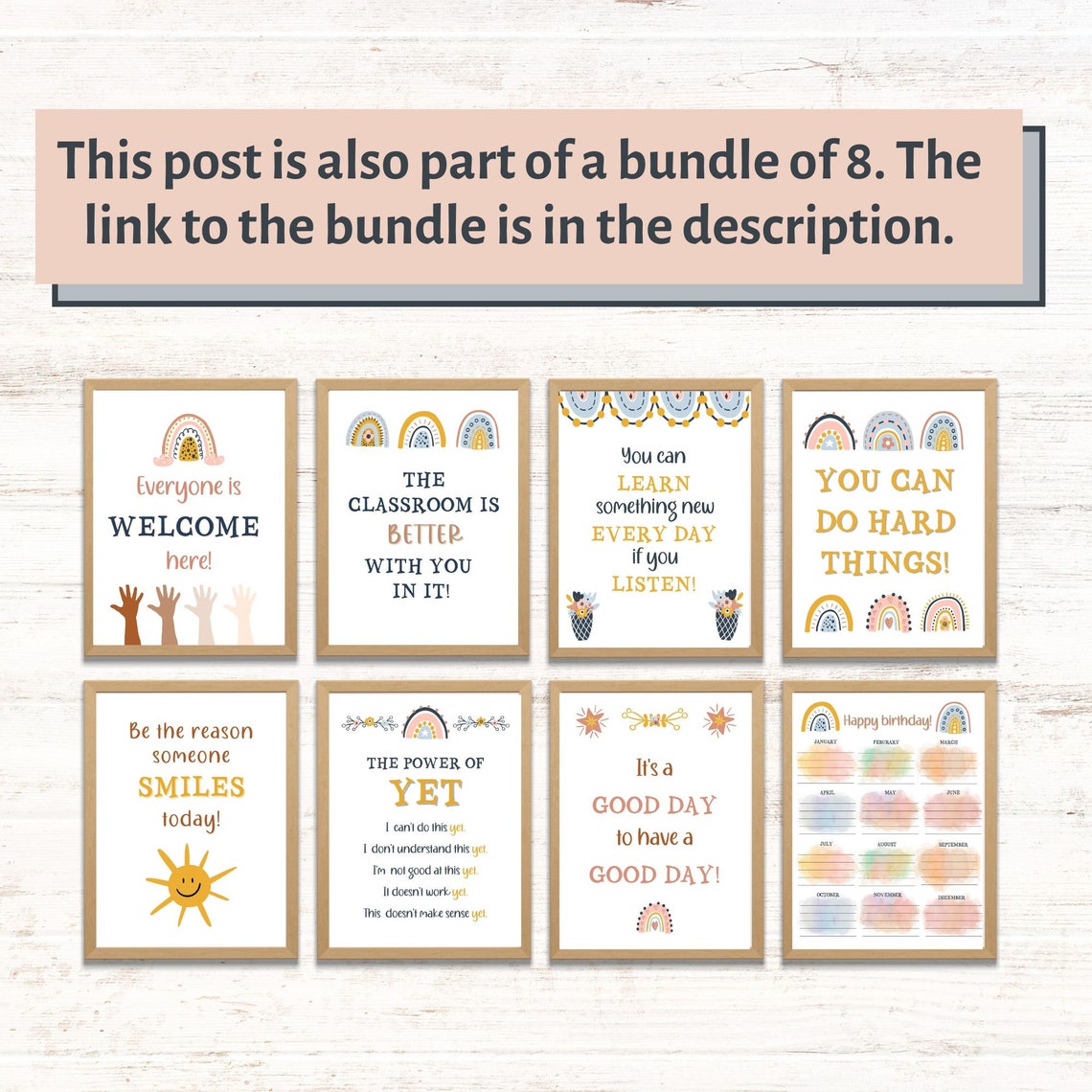 You Can Do Hard Things Poster Printable, Teacher Décor Poster, Boho ...