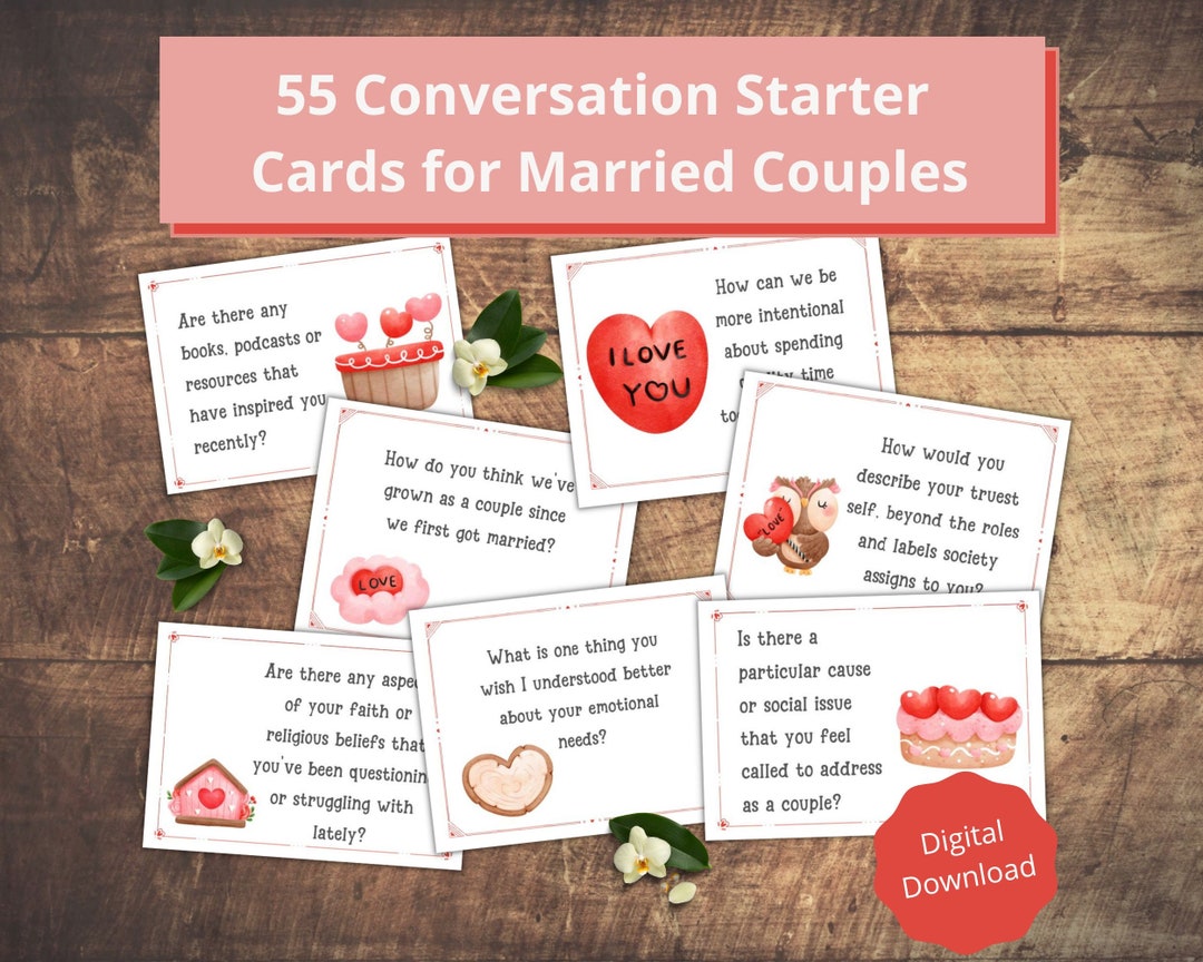 Conversation Starter Cards for Couples, Christian Couples Question ...