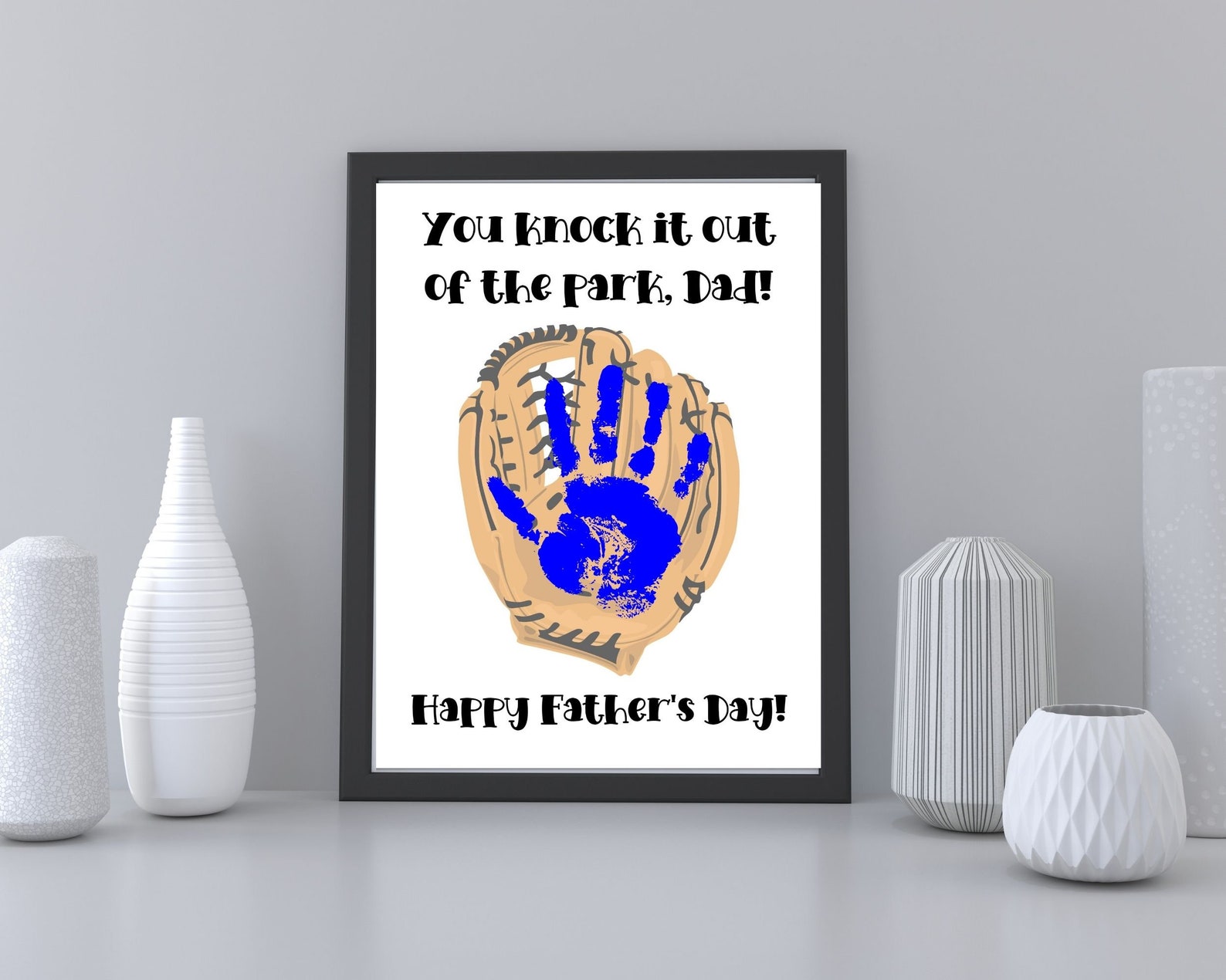 Printable Father's Day Handprint Art | Father’s Day Keepsake | Sports ...