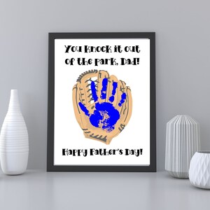 Printable Father's Day Handprint Art | Father’s Day Keepsake | Sports ...