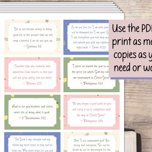 Printable Scripture Cards: 16 Encouragement Bible Verses (PDF Download ...