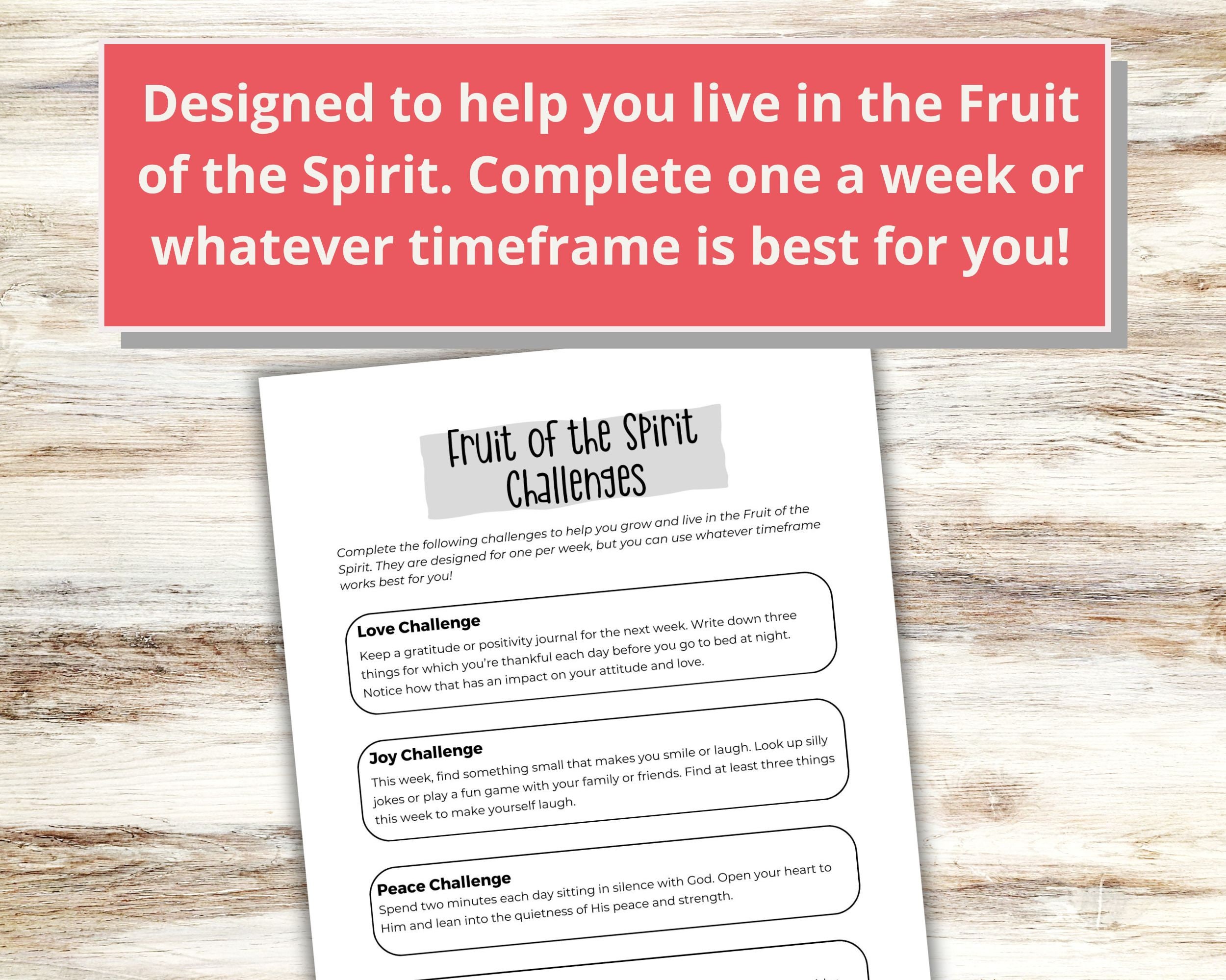 Fruit of the Spirit Challenges: Bible Study Activities (digital ...