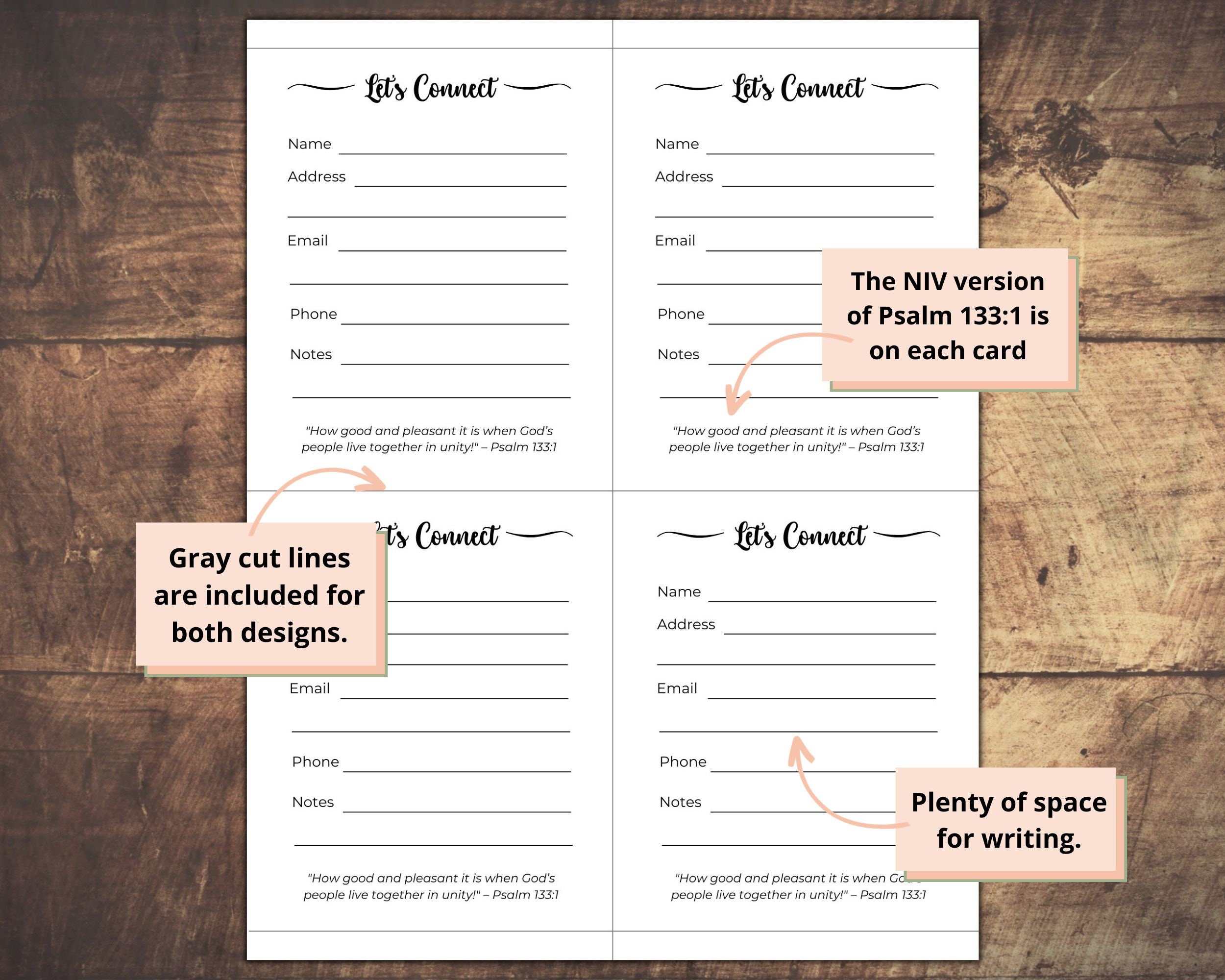 Small Group Information Cards, Sunday School Teacher Resources, Church ...