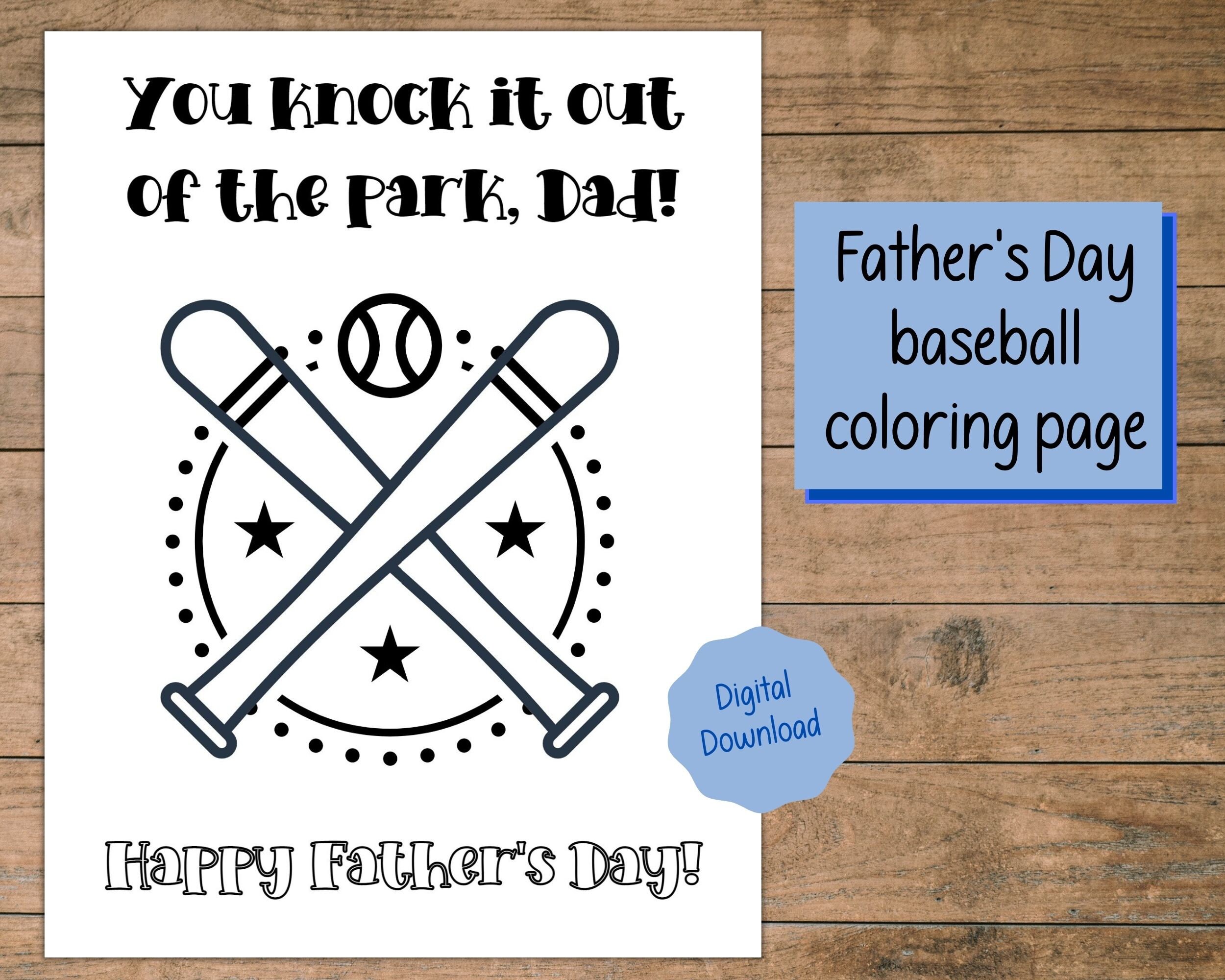 Printable Father’s Day Coloring Page Card | Father’s Day Gift | Gift ...