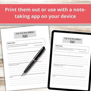 Printable Fruit of the Spirit Reflection Worksheets for Adults and ...