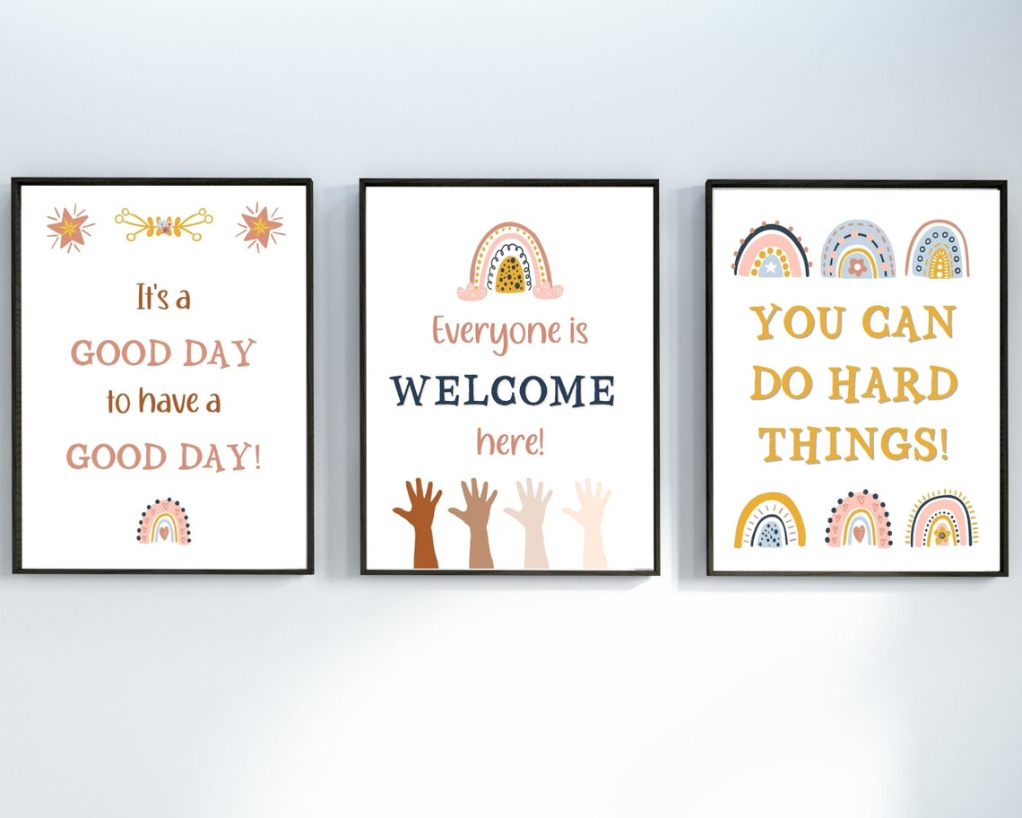 Classroom Posters Boho Printable Bundle Teacher Décor Bundle Boho ...