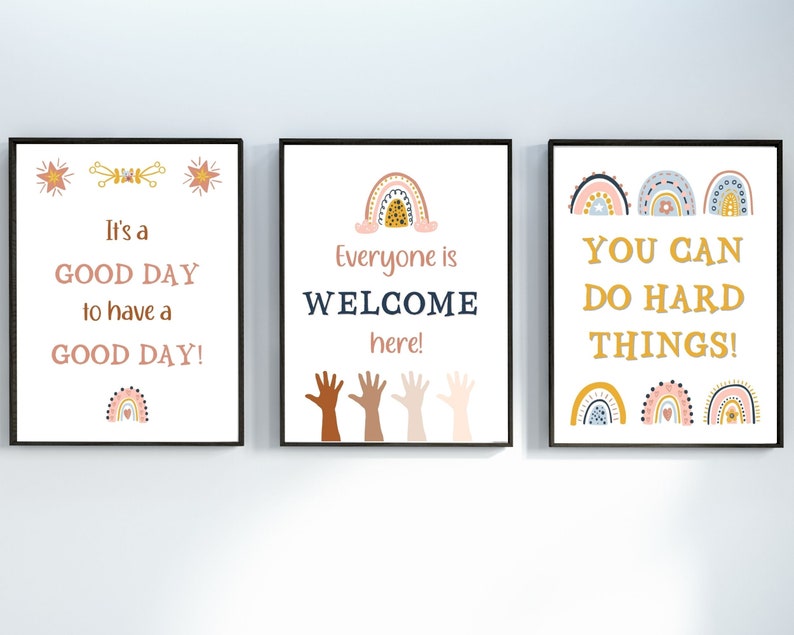 Classroom Posters Boho Printable Bundle Teacher Décor Bundle Boho ...