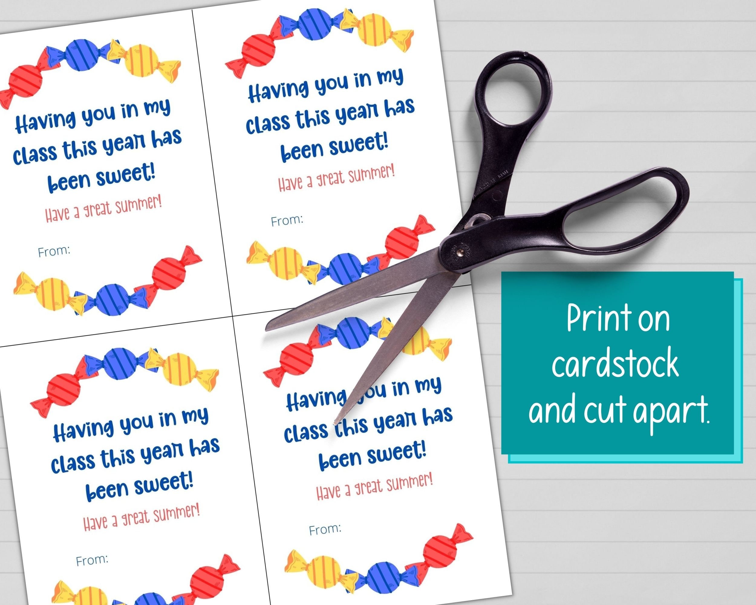 Printable End of Year Student Gift From Teacher Teacher End of Year ...