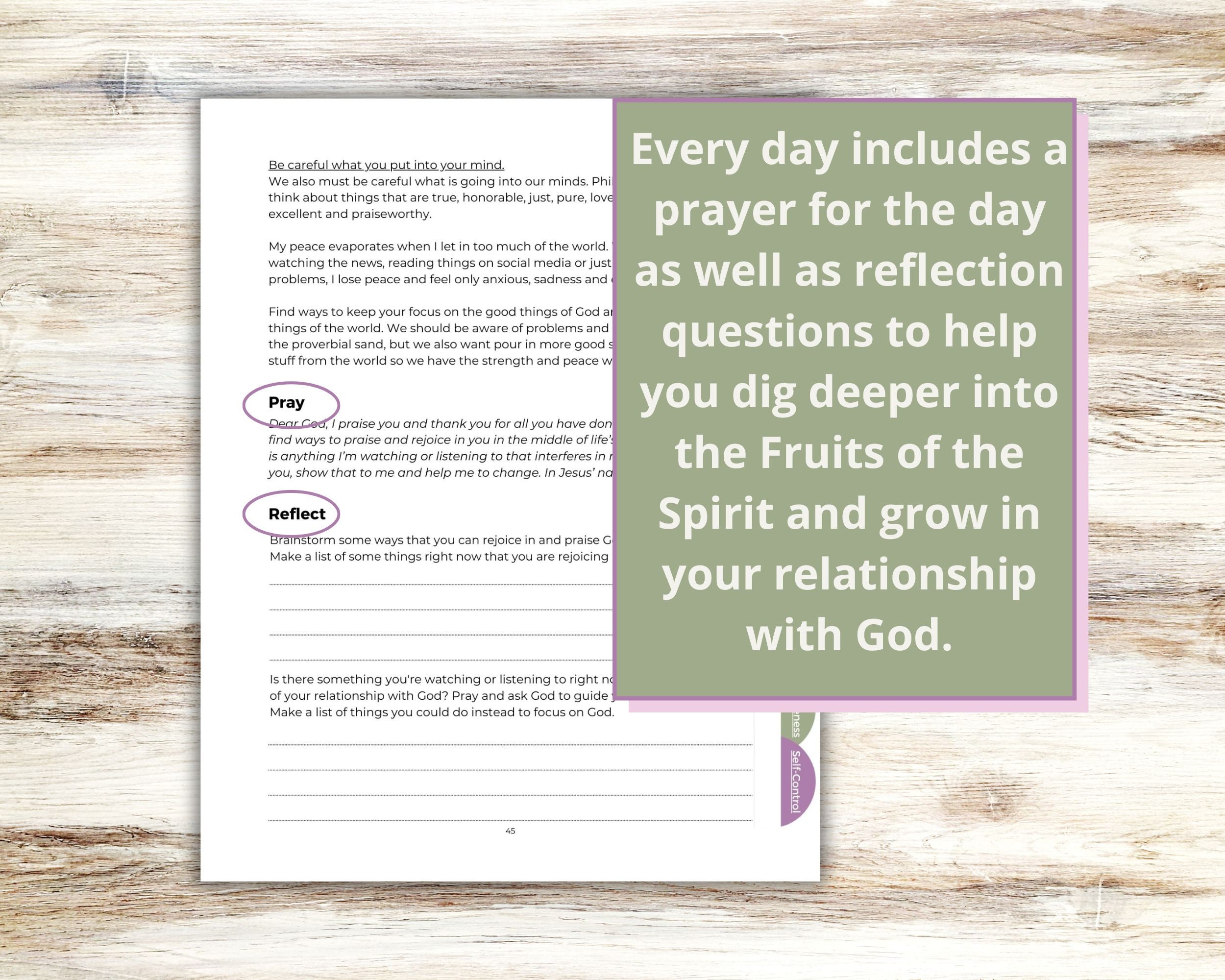 Digital Fruit of the Spirit Devotional Journal for Moms, Personal Bible ...