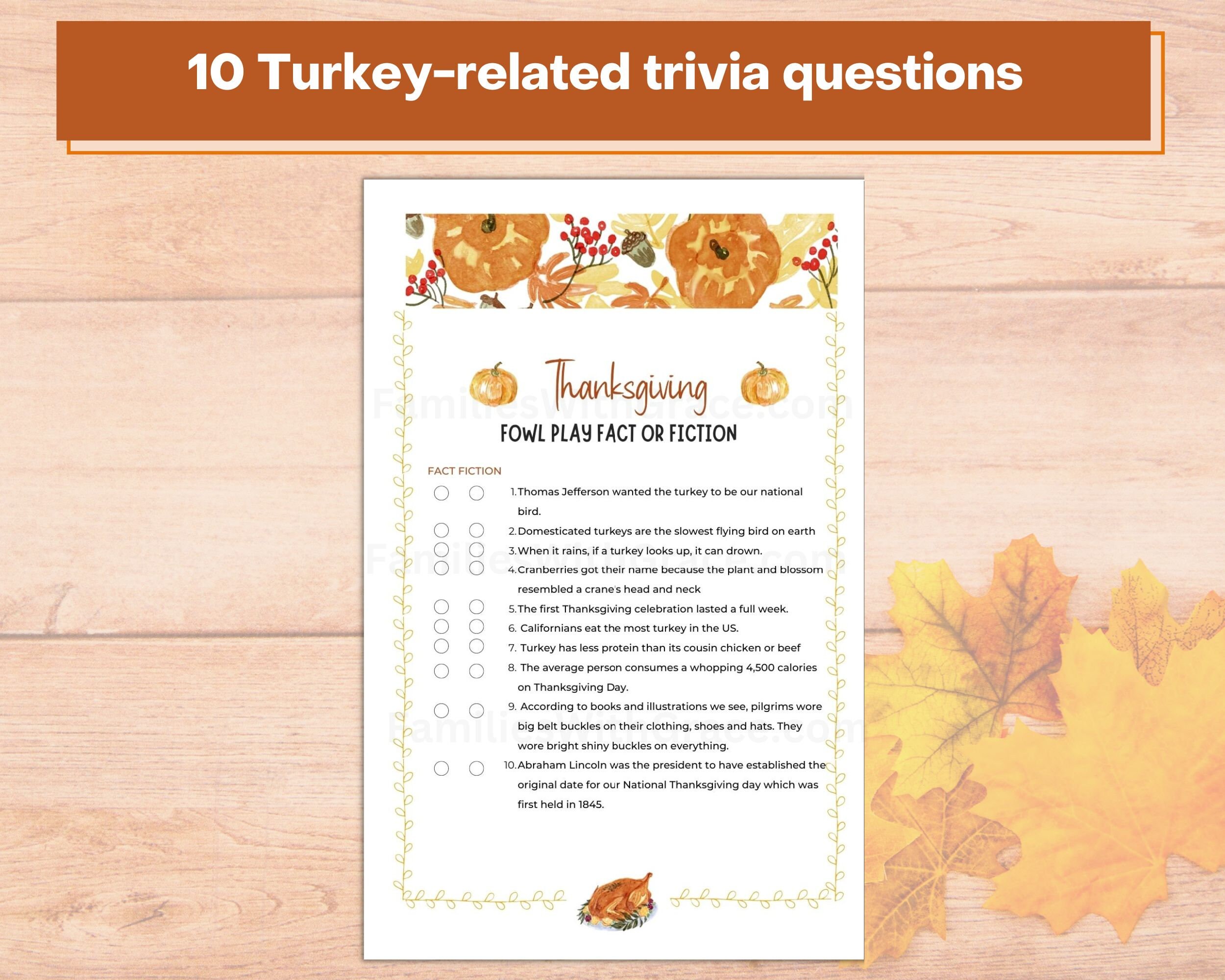 Thanksgiving Games Printable | Thanksgiving Trivia Bundle ...