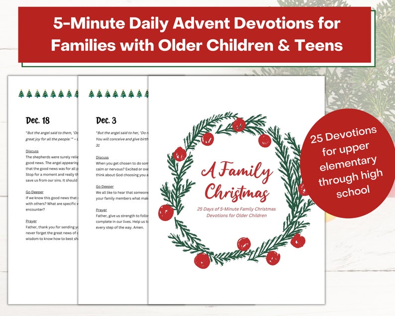 Advent Devotions for Teens: 5-minute Family Christmas (digital Download ...