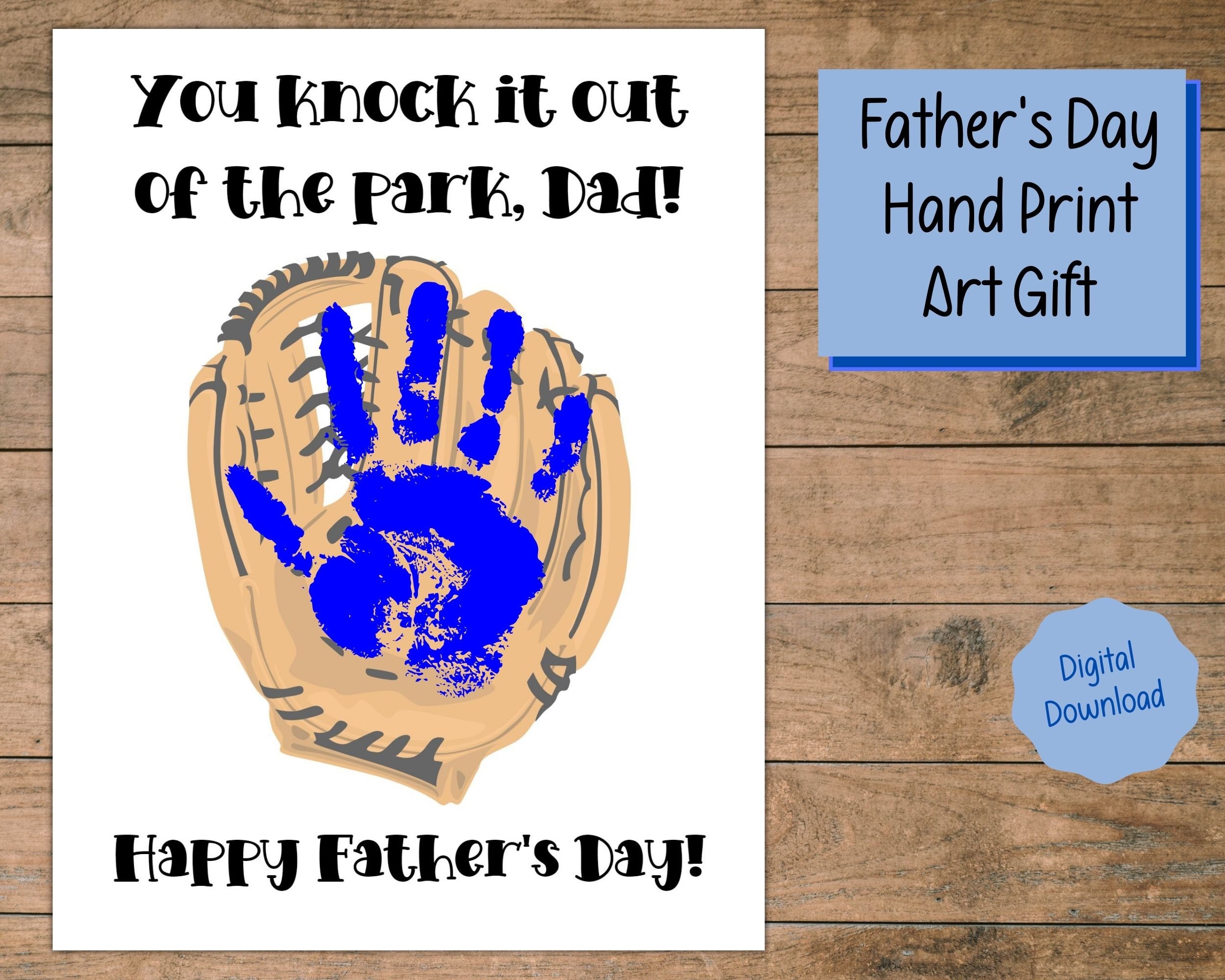 Printable Father's Day Handprint Art | Father’s Day Keepsake | Sports ...