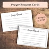 Prayer Cards Printable, Prayer Request Cards, Prayer Note Cards, Prayer ...