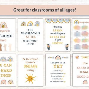 Classroom Posters Boho Printable Bundle Teacher Décor Bundle Boho ...