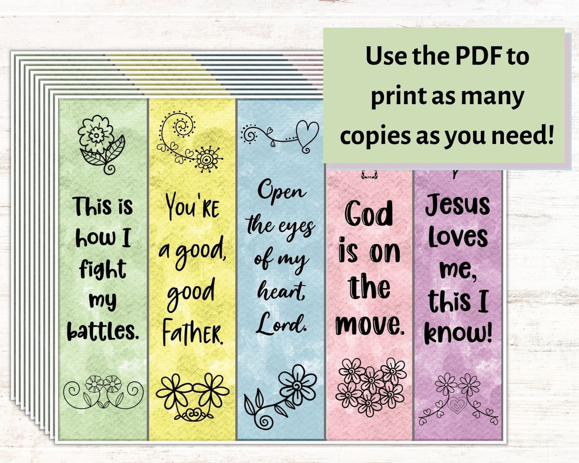 Printable Bookmarks Bible Bookmarks Digital Bookmarks | Etsy
