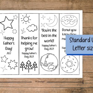 Printable Father's Day Coloring Bookmarks DIY Gift for - Etsy