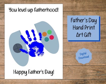 Grandpa Father's Day Handprint Craft Handprint Art - Etsy