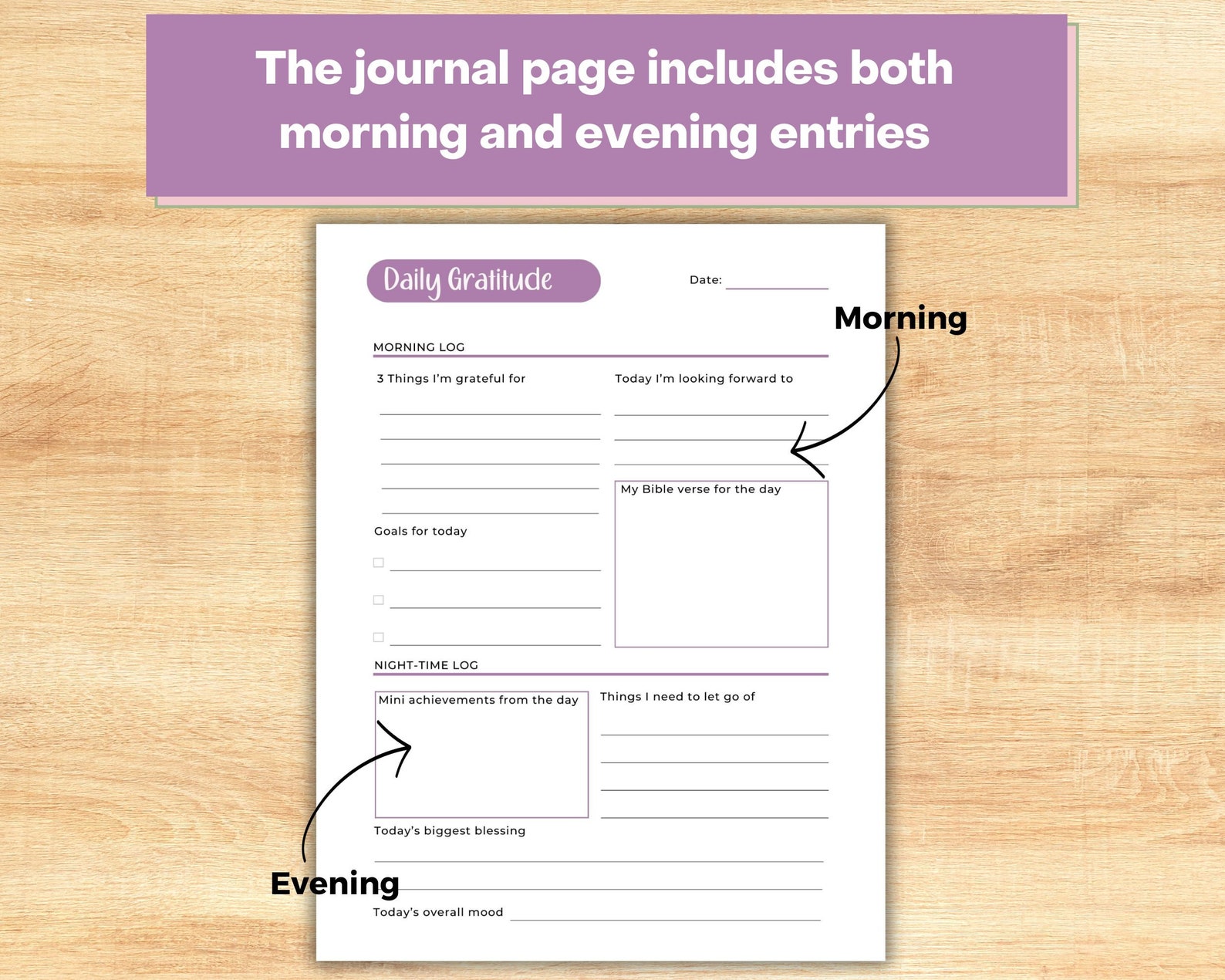 Printable Christian Gratitude Journal: Daily Bible Verses, Scripture ...