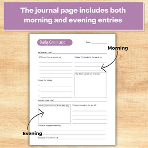 Printable Christian Gratitude Journal: Daily Bible Verses, Scripture ...