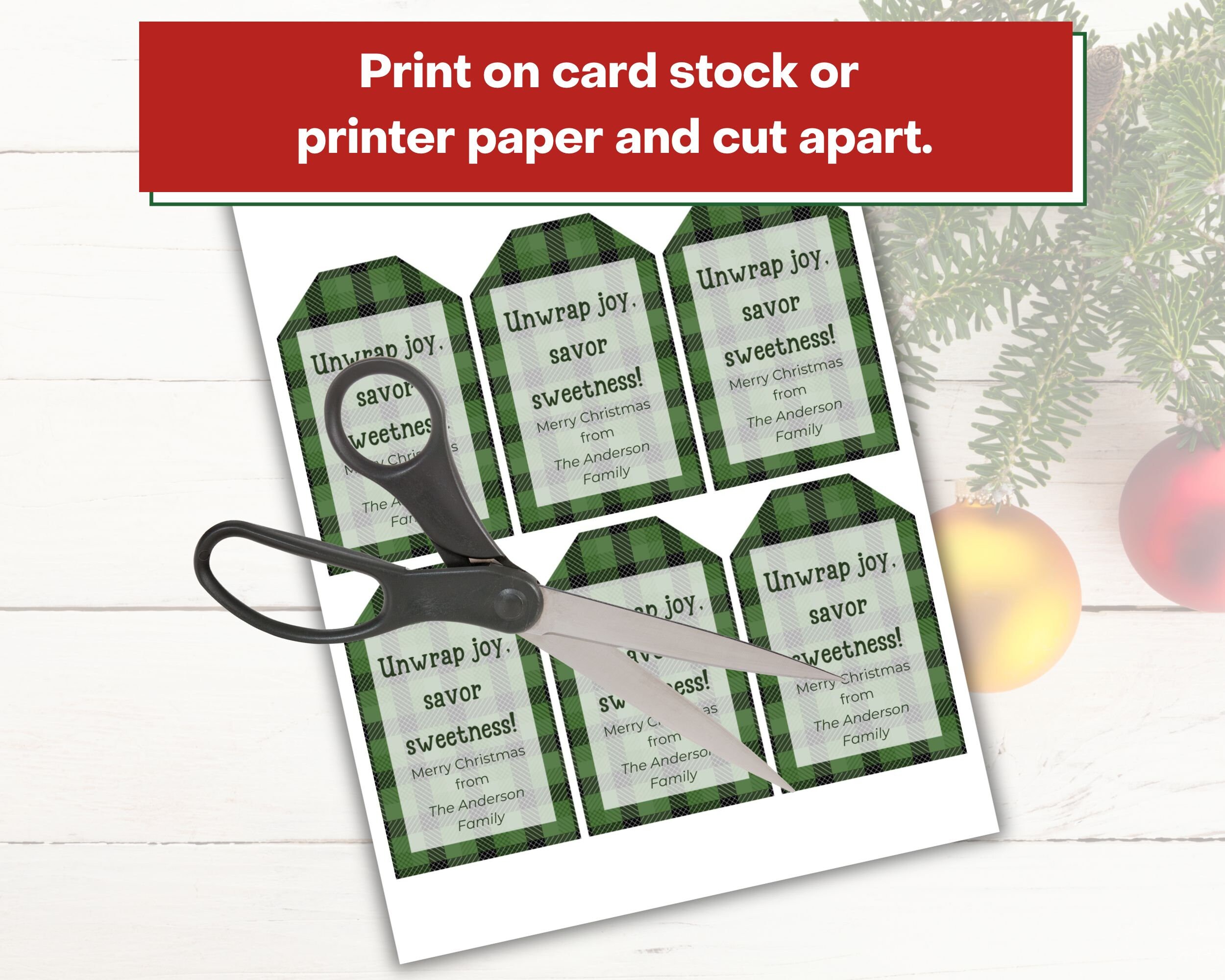 Christmas Treat Tag Christmas Cookie Tag Holiday Gift Tag - Etsy