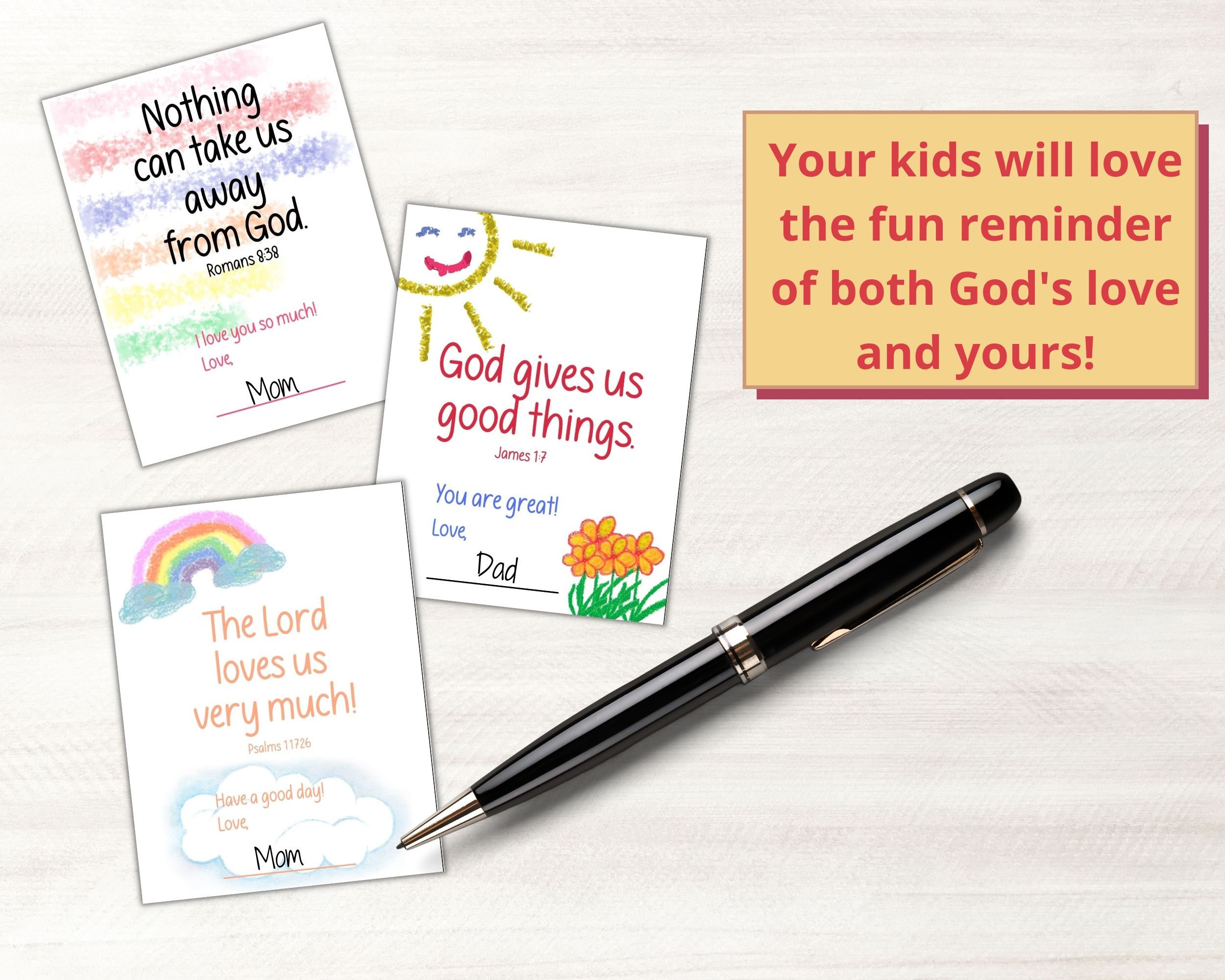 Christian Lunchbox Notes Printable Personalized Lunchbox - Etsy