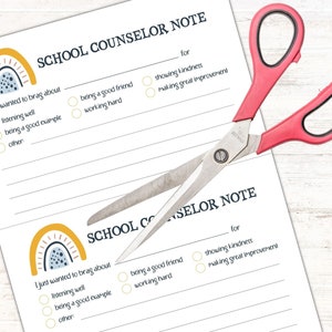 Boho Rainbow School Counselor Note Printable (digital Download) - Etsy