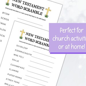 New Testament Word Scrambles | Bible Word Scrambles | Printable Word ...
